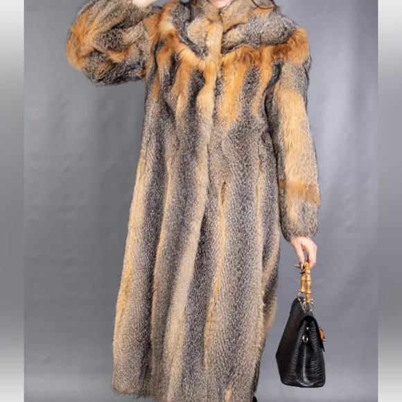 Jackets & Coats | Gray Fox Long Fur Coat Size Small | Poshmark